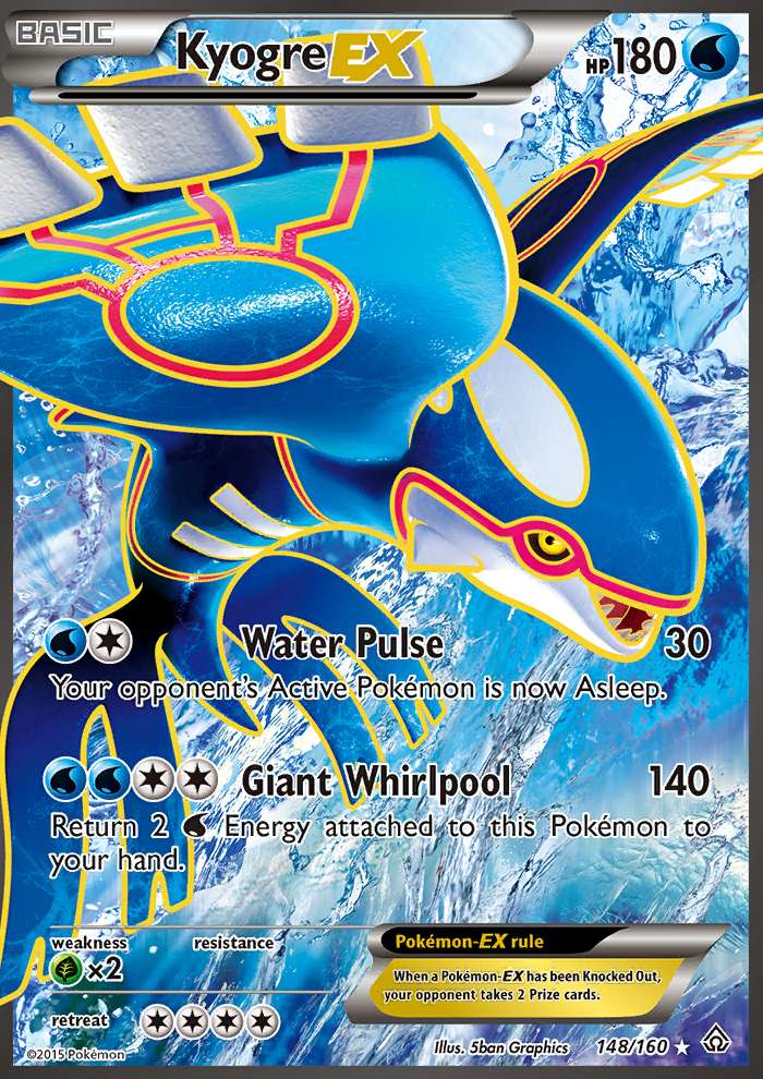 Kyogre-EX 148 (Primal Clash 2015) Pokemon Card