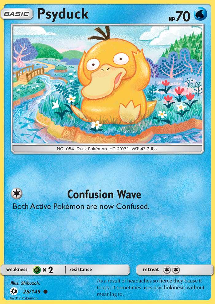 Psyduck 28 (Sun & Moon 2017) Pokemon Card